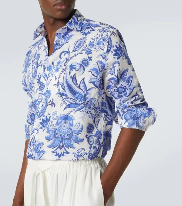 Etro Roma Paisley Linen Shirt