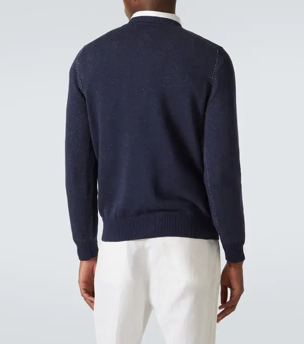 Brunello Cucinelli Intarsia Cotton Sweater