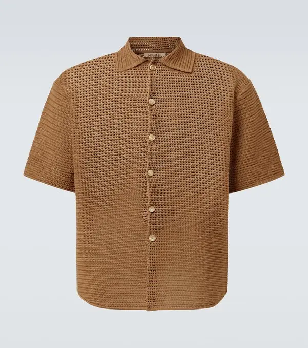 Auralee Knitted Cotton Mesh Shirt