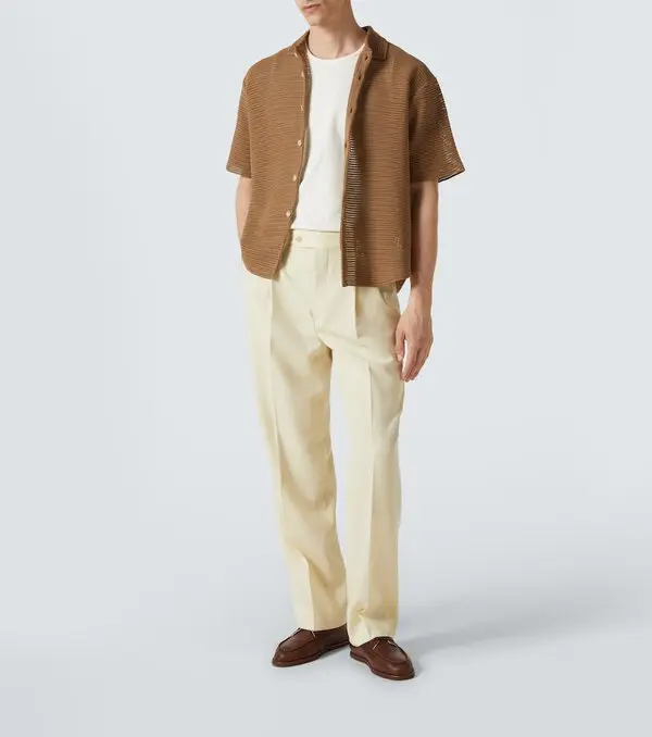 Auralee Knitted Cotton Mesh Shirt