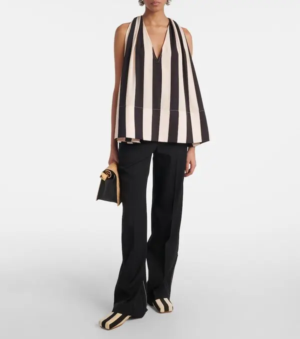 Jacquemus Carré Striped Slip-on Shoes