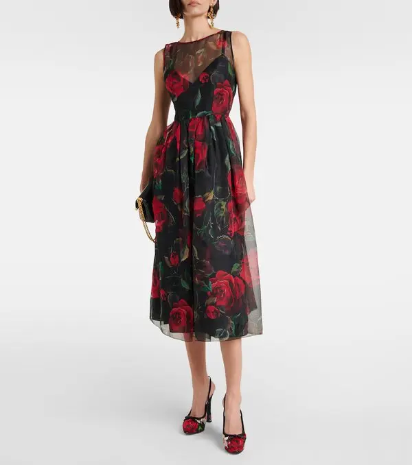 Dolce & Gabbana Vally 105 Floral Slingback Pumps - Multicoloured