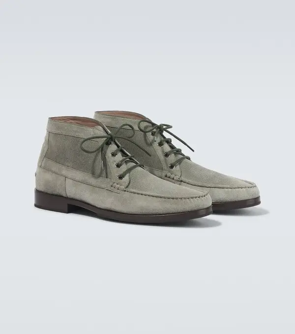 Manolo Blahnik Rhinebeck Suede Boots - Grey