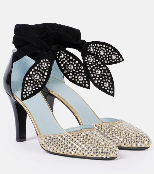 Valentino Garavani Foliefoliage 85 Pumps - Black