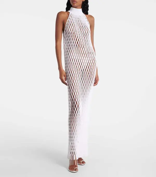 Alaïa Macramé Maxi Dress