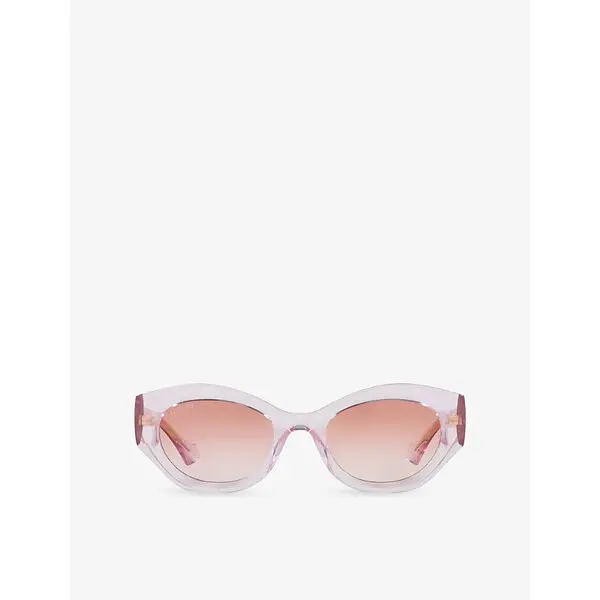 Gucci Round-frame Injected Sunglasses - Pink