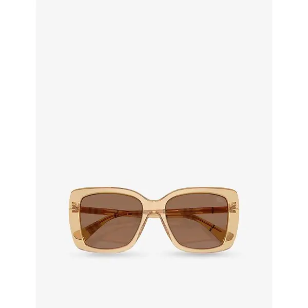 Burberry Be4456 Square-frame Sunglasses - Cream