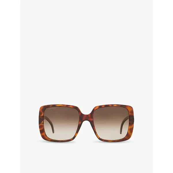 Gucci Gc001665 Rectangle-frame Sunglasses - Brown