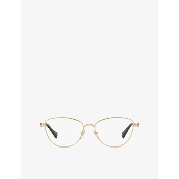 Gucci Gg1595o Cat-eye Optical Glasses - Gold