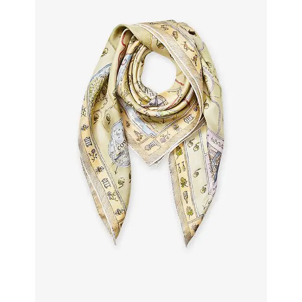 ASPINAL OF LONDON The Great British Season Silk Scarf - Multi