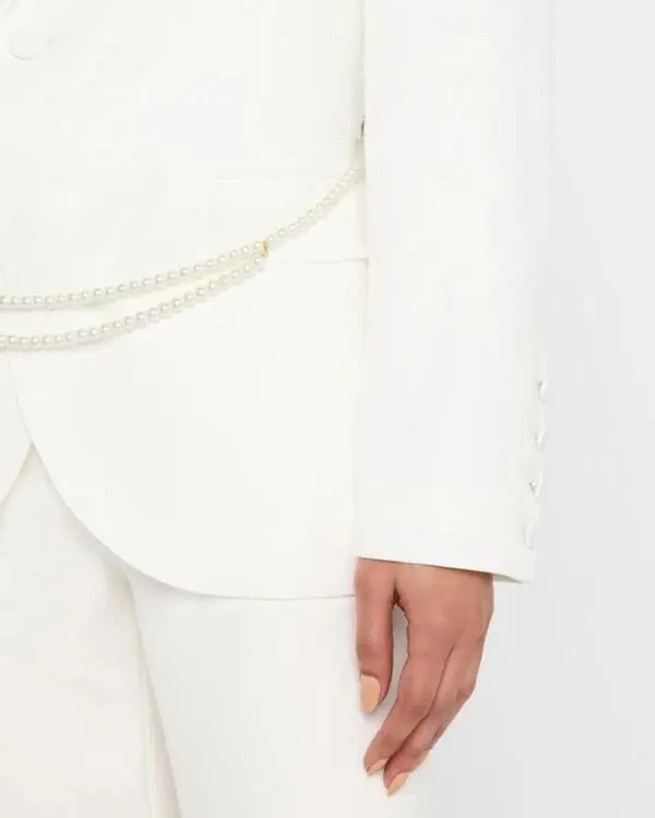 Generation Love Martina Belted Crepe Blazer