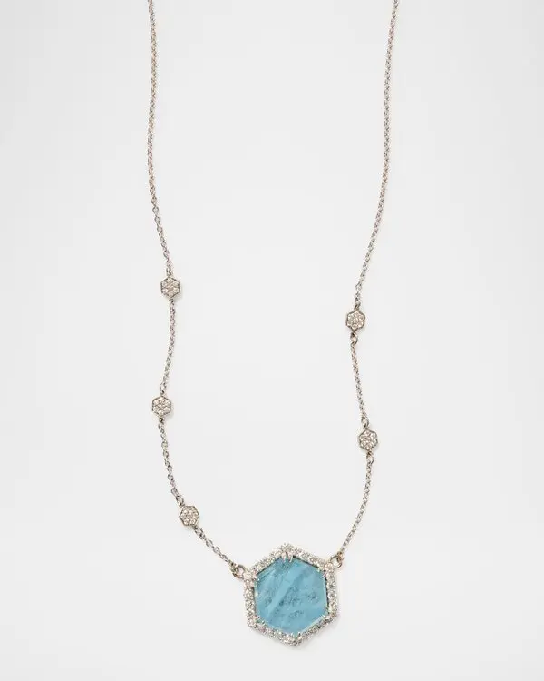 JAMIE TURNER Eclipse Pendant - Aquamarine
