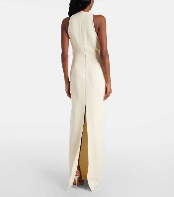 David Koma Chain-trimmed Crepe Gown