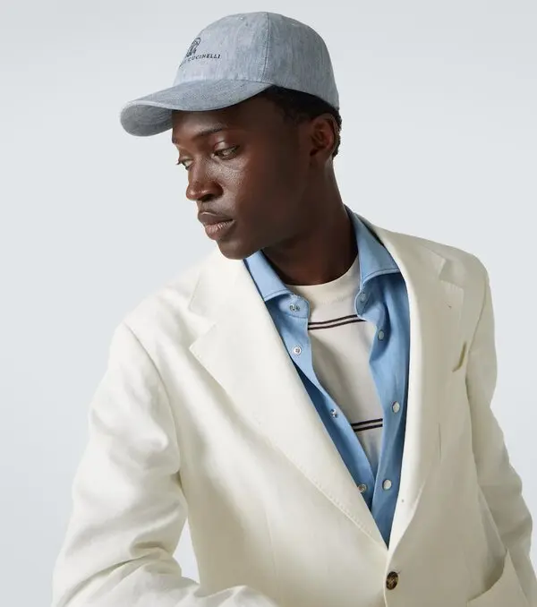 Brunello Cucinelli Linen Baseball Cap