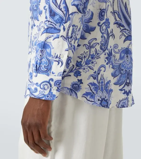 Etro Roma Paisley Linen Shirt