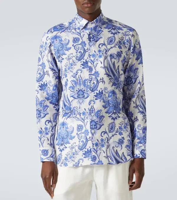 Etro Roma Paisley Linen Shirt