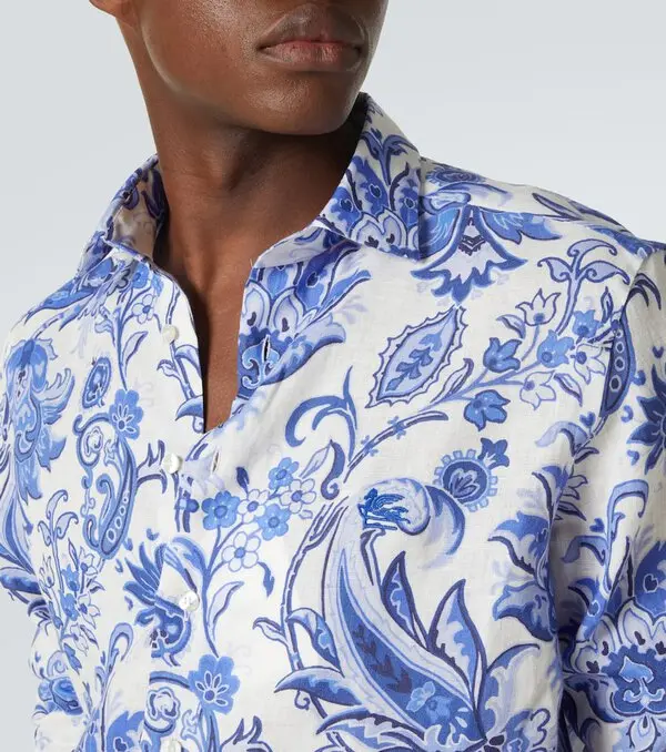 Etro Roma Paisley Linen Shirt