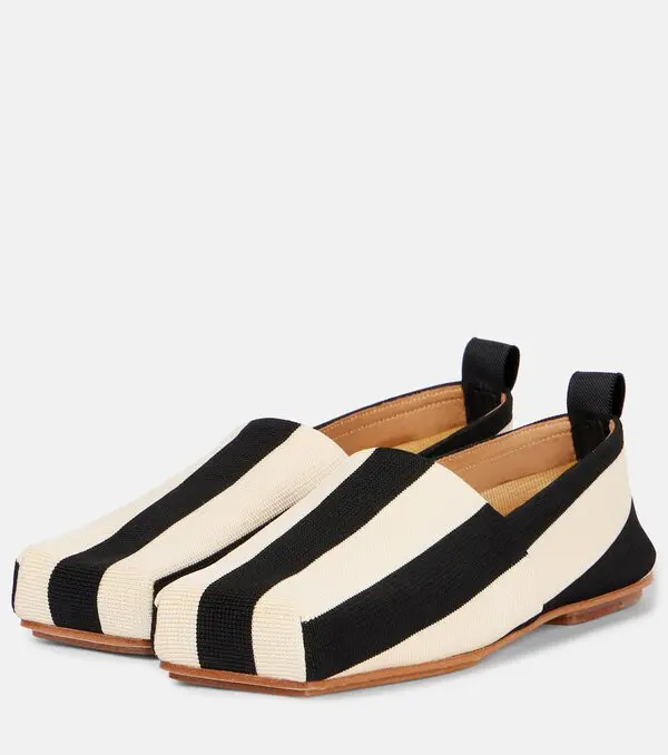 Jacquemus Carre Striped Slip-on Loafers