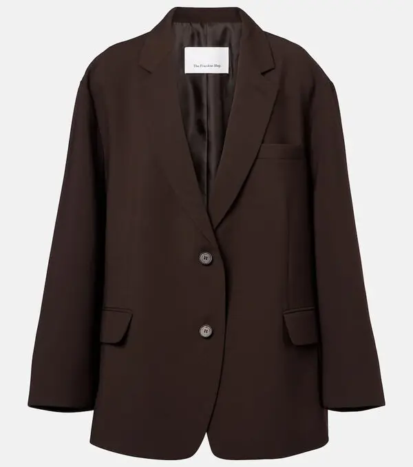 THE FRANKIE SHOP Bea Oversized Blazer - Brown
