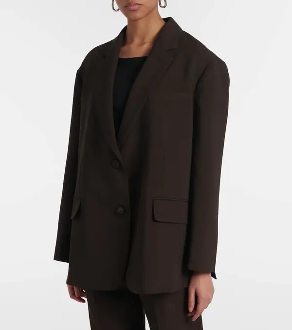 THE FRANKIE SHOP Bea Oversized Blazer - Brown