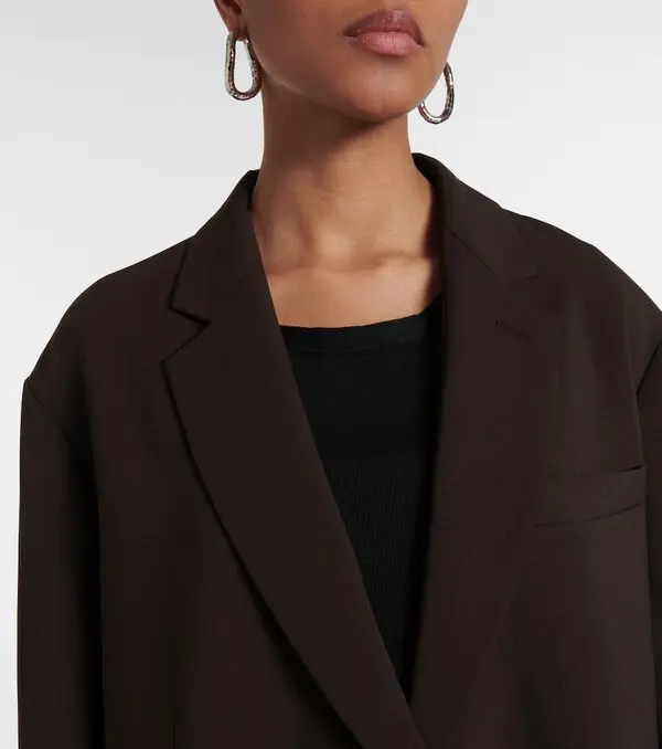 THE FRANKIE SHOP Bea Oversized Blazer - Brown