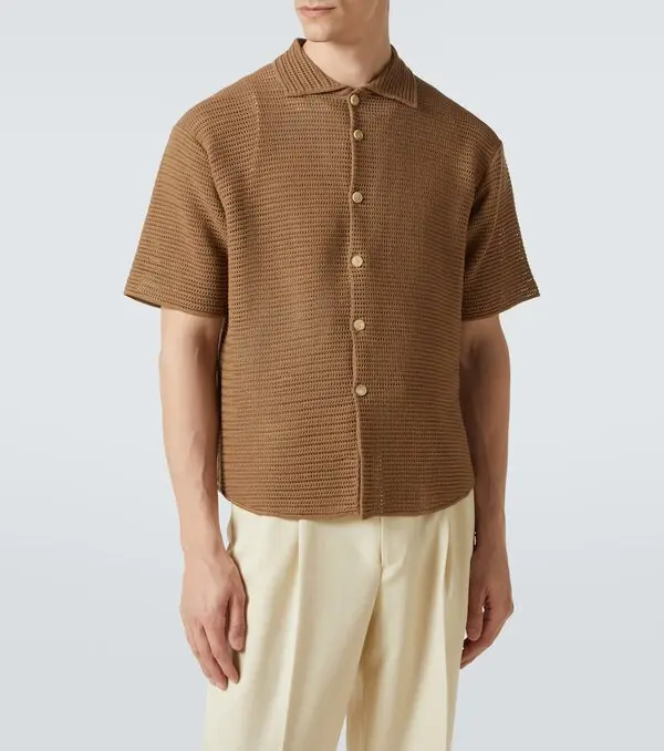 Auralee Knitted Cotton Mesh Shirt