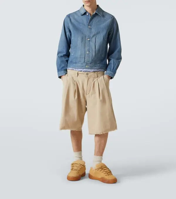 ERL Sand Vamp Shearling-lined Suede Sneakers