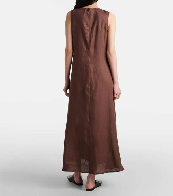 Asceno Tallin Linen Maxi Dress