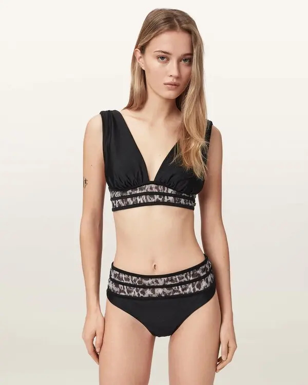 ALLSAINTS Xalia Print Bikini Bottoms - Leopard