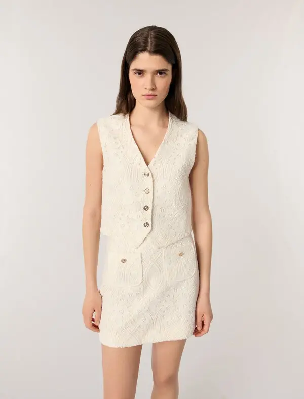 Maje Lace V-neck Jacket