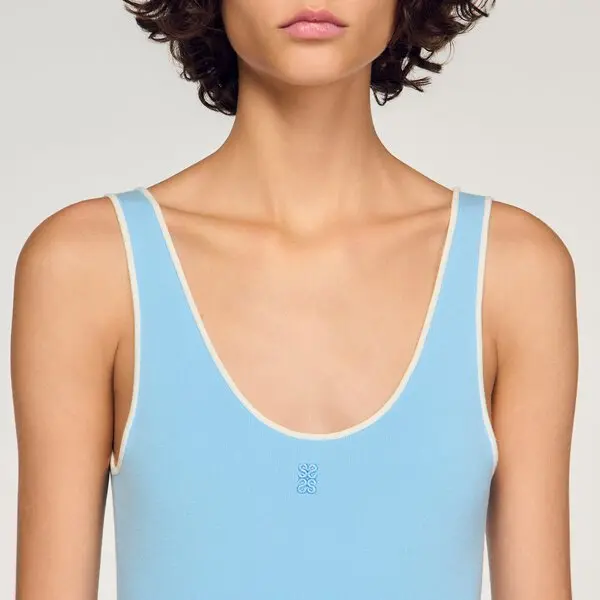 Sandro Fine Knit Bodysuit