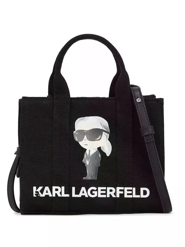 Karl Lagerfeld Ikon Aquarelle Canvas Tote Bag