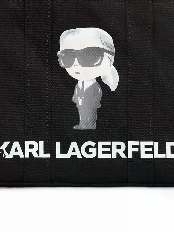 Karl Lagerfeld Ikon Aquarelle Canvas Tote Bag