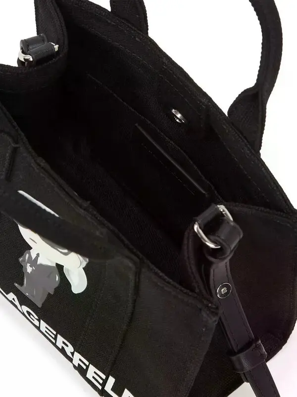 Karl Lagerfeld Ikon Aquarelle Canvas Tote Bag