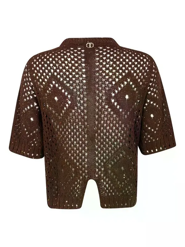 TWINSET Open-knit Short-sleeve Top