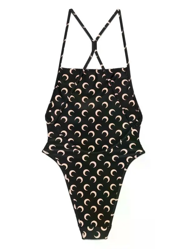 MARINE SERRE Moon-printed Swimsuit