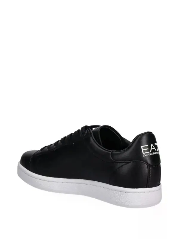 EA7 Logo-embossed Sneakers - Black