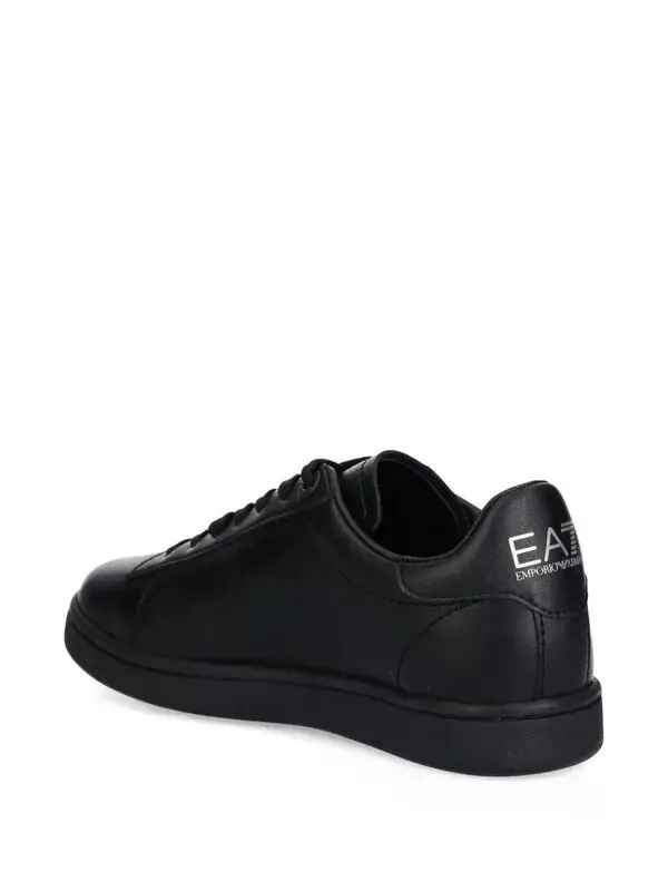 EA7 Logo-debossed Sneakers - Black