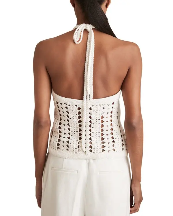 REISS Crocheted Halter Top
