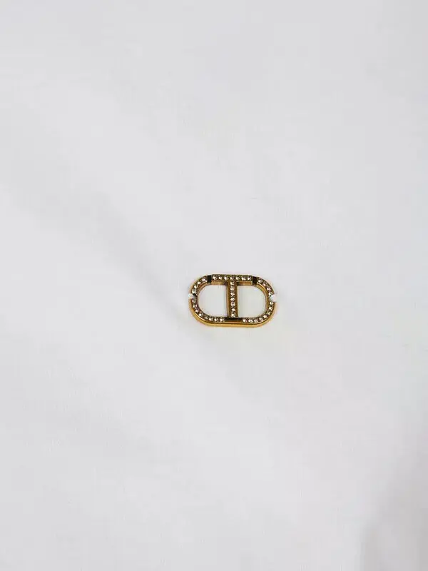 TWINSET Rhinestone Embellished Cropped Top