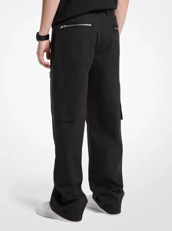 Michael Kors Cotton Poplin Zip Cargo Pants