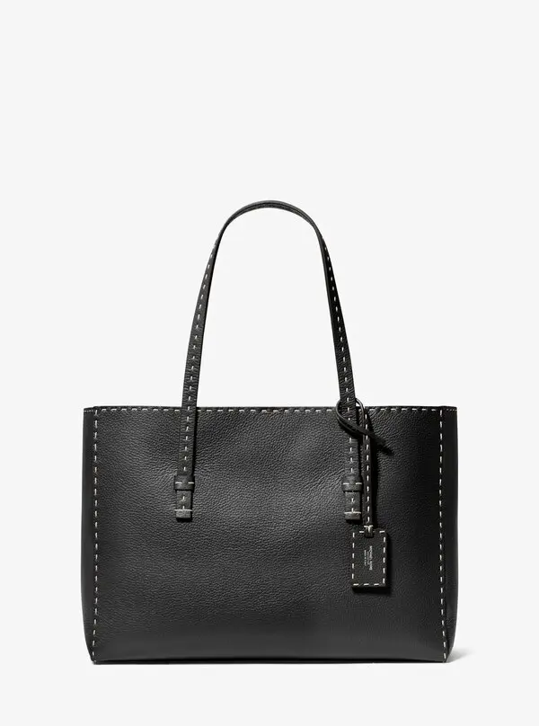 Michael Kors Sharon Hand-stitched Pebbled Leather Tote Bag