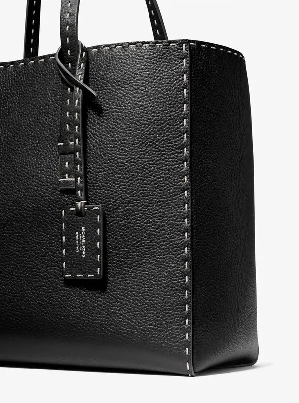 Michael Kors Sharon Hand-stitched Pebbled Leather Tote Bag