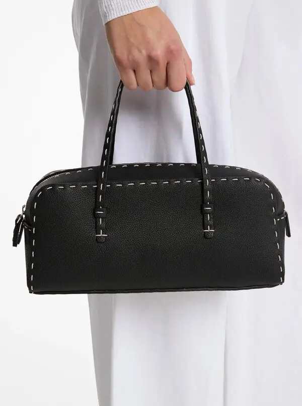 Michael Kors Roberta Pebbled Leather Satchel