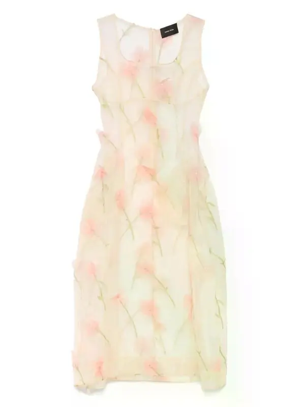 Simone Rocha Sculpted Carnation Midi Dress