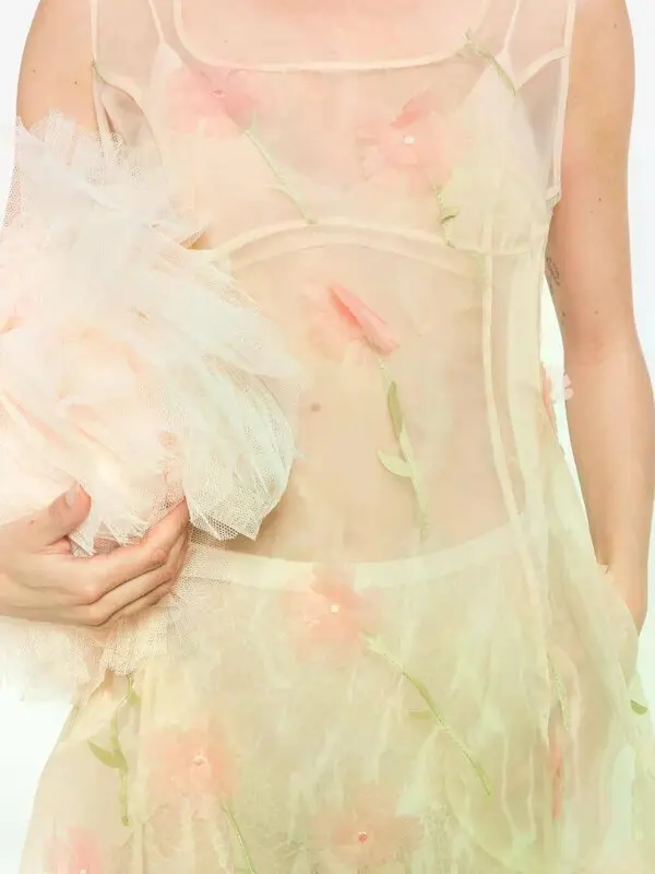 Simone Rocha Sculpted Carnation Midi Dress