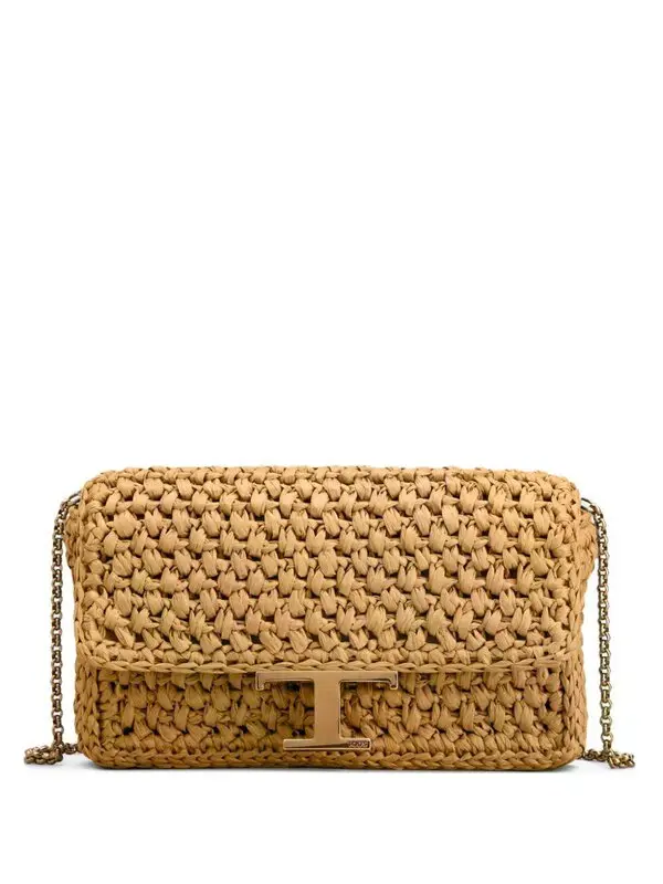 TOD'S Mini Raffia Crossbody Bag