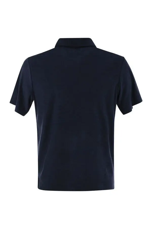 Mc2 Saint Barth Jeremy Cotton Terry Polo Shirt In Navy - 35