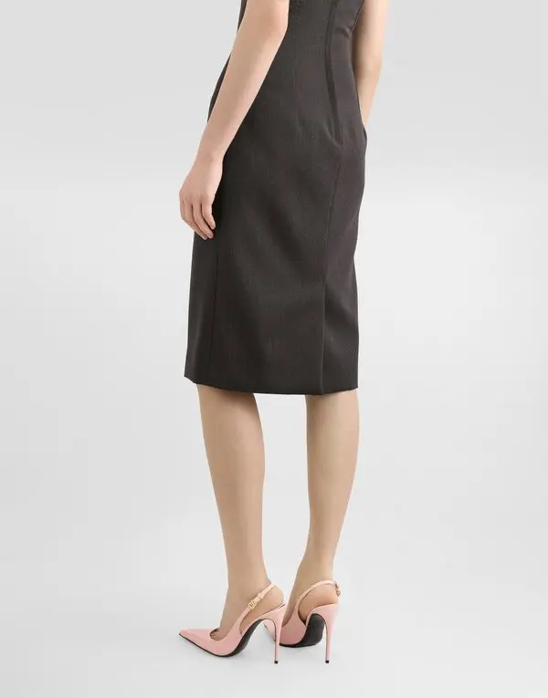 Dolce & Gabbana Wool Sheath Dress - Grey