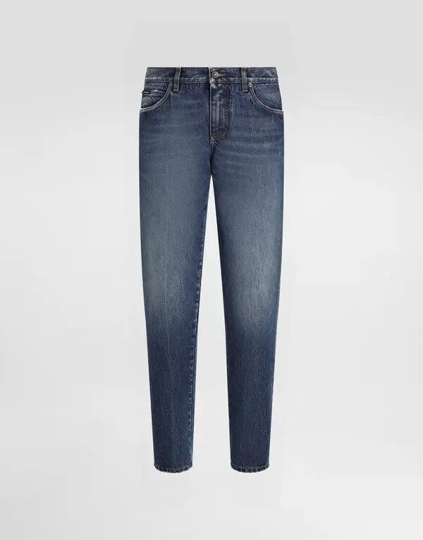 Dolce & Gabbana Regular-fit Jeans With Logo Tag - Multicolor